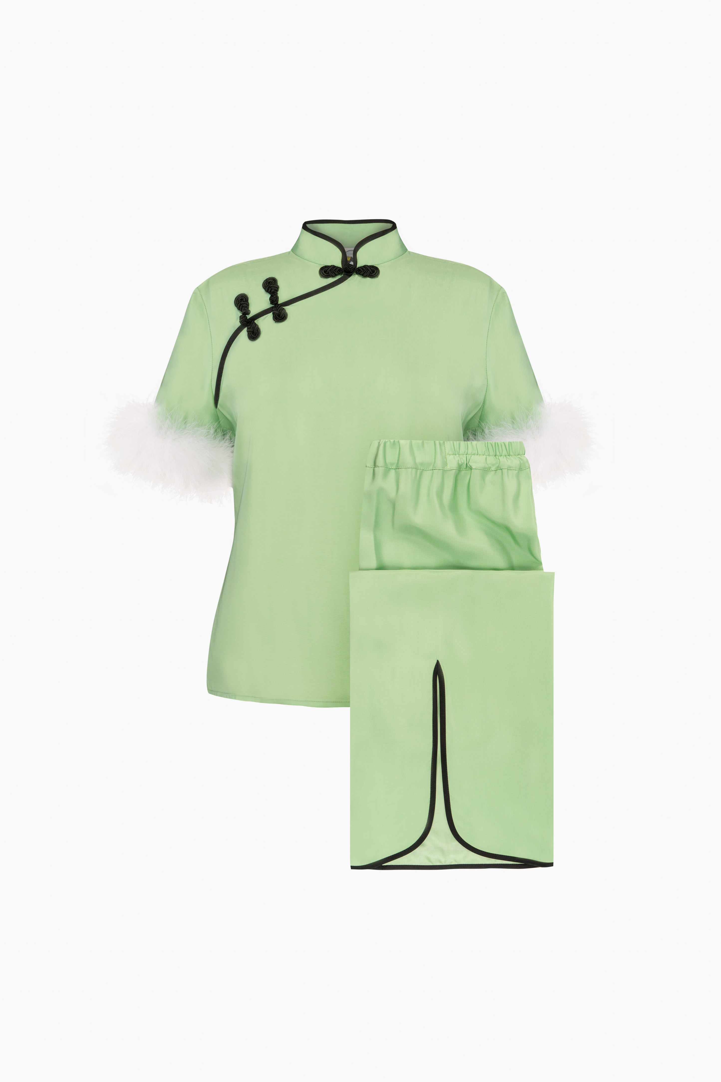 Dragon Lounge Set with Detachable Feathers in Mint – SLEEPER