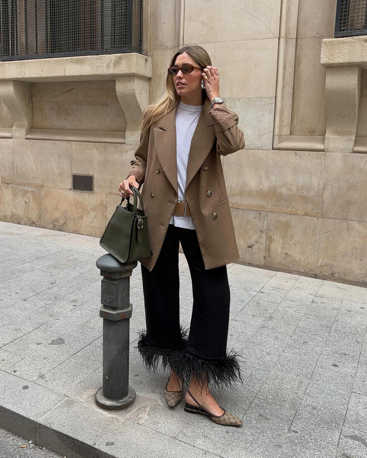 Feather pajamas | Women's black pjs set | The Daily Sleeper – SLEEPER